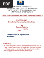 Overview of Agricultural Machinery | PDF | Agricultural Machinery ...