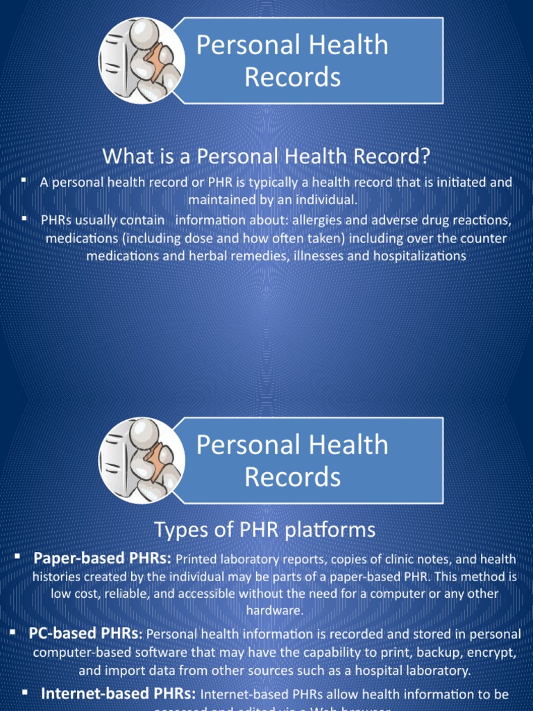 Personal Health Records | PDF | Information Technology | Health Care