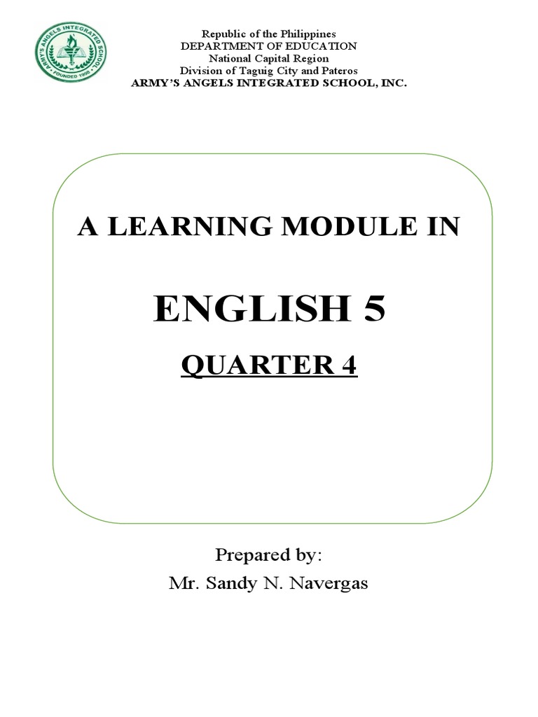 English 5 Modules 4th Quarter | PDF | Essays | Multimedia