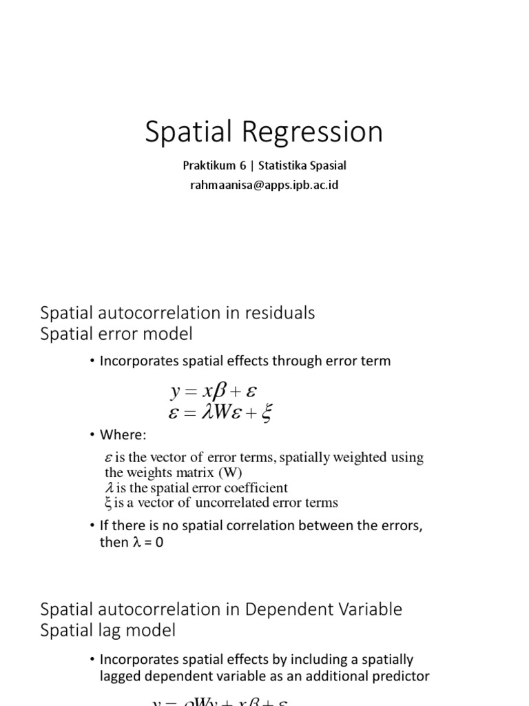 Spatial Regression Analysis of Poverty Data | PDF | Errors And ...