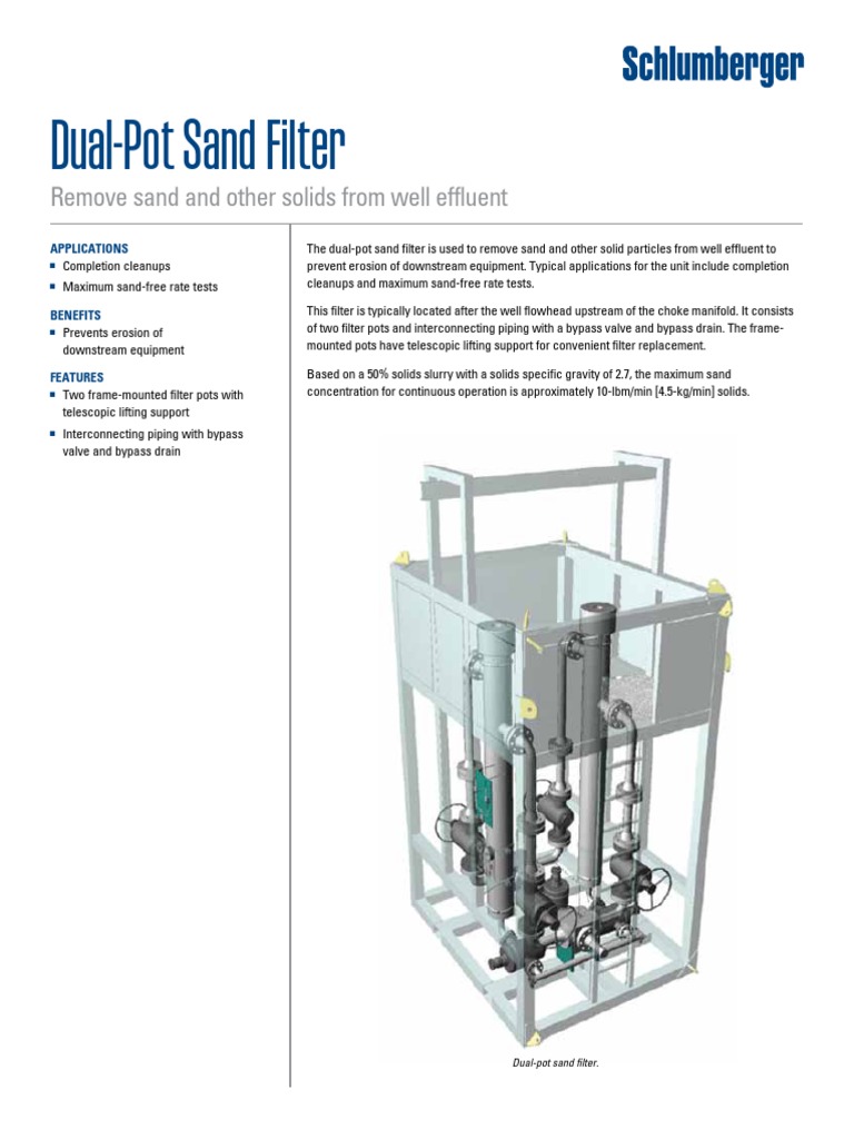 Dual Pot Sand Filter Ps | PDF | Chemical Engineering | Gas Technologies