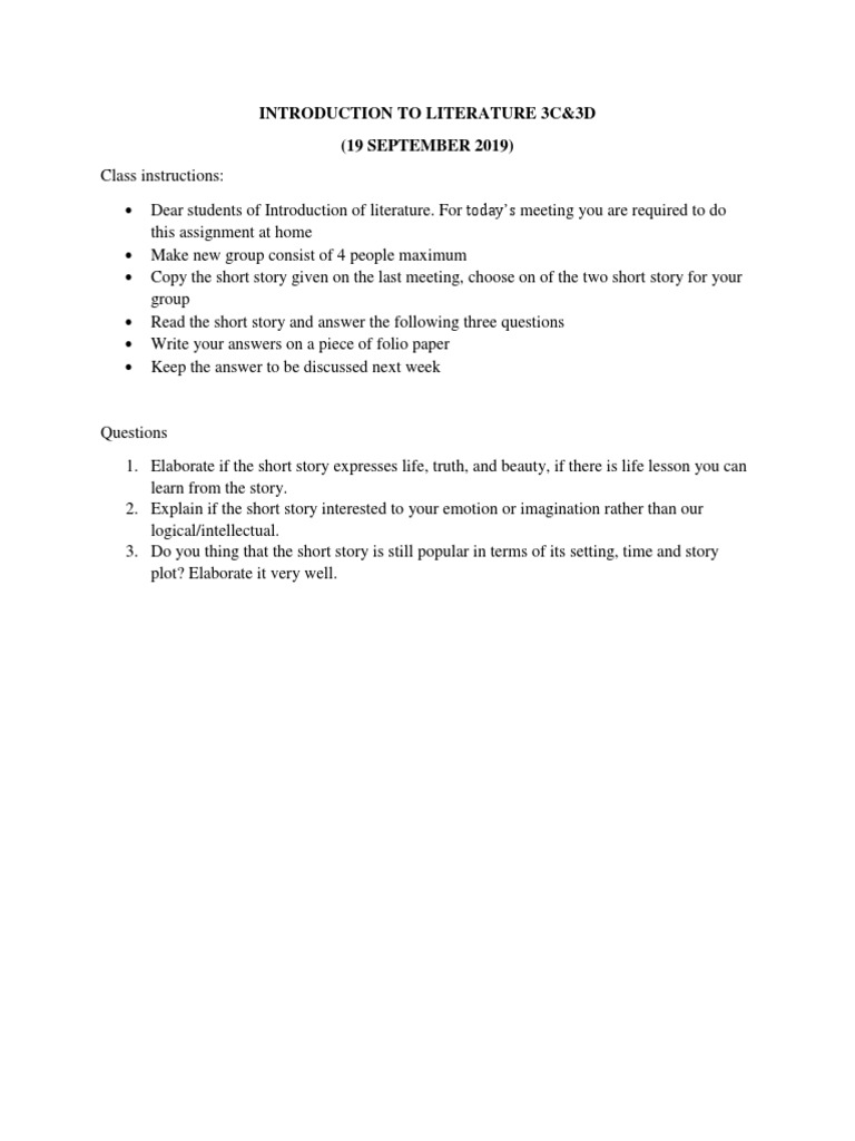 Introduction To Literature | PDF