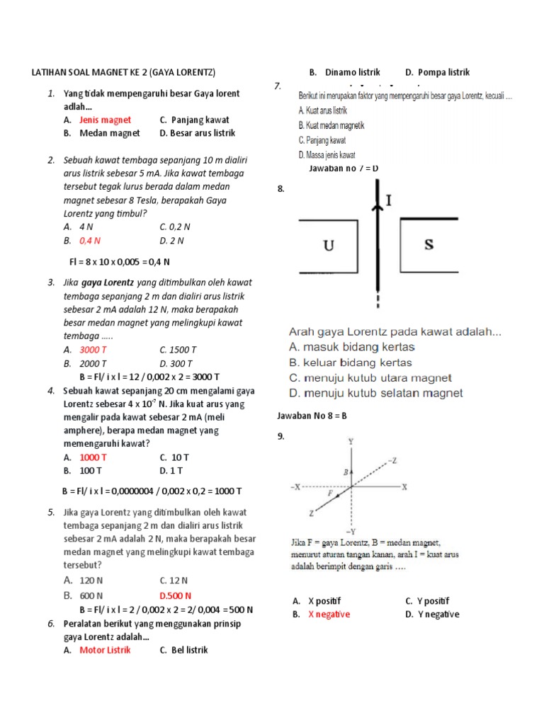 Latihan Soal Magnet Ke 2 | PDF