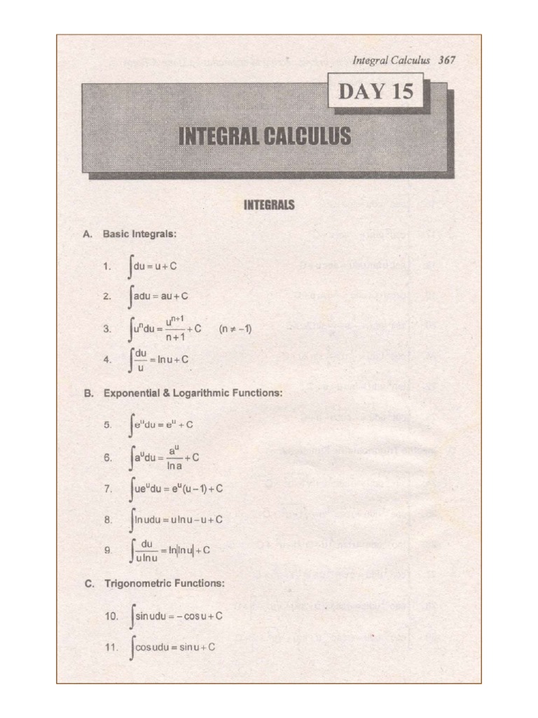 Integral Calculus | PDF