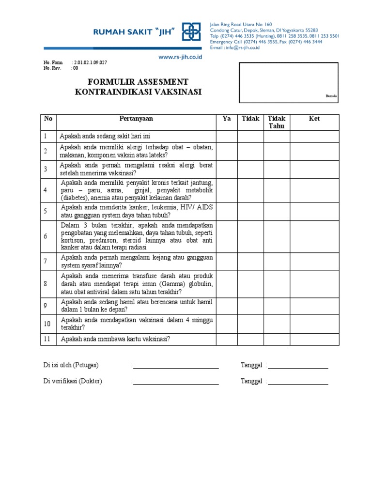 Form Vaksin | PDF