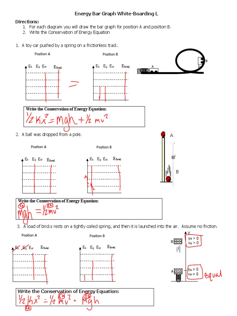 Energy Conservation Bar Graphs Guide | PDF | Force | Physical Sciences