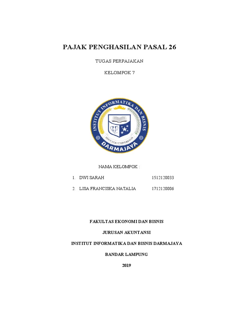 Pajak Penghasilan Pasal 26 | PDF
