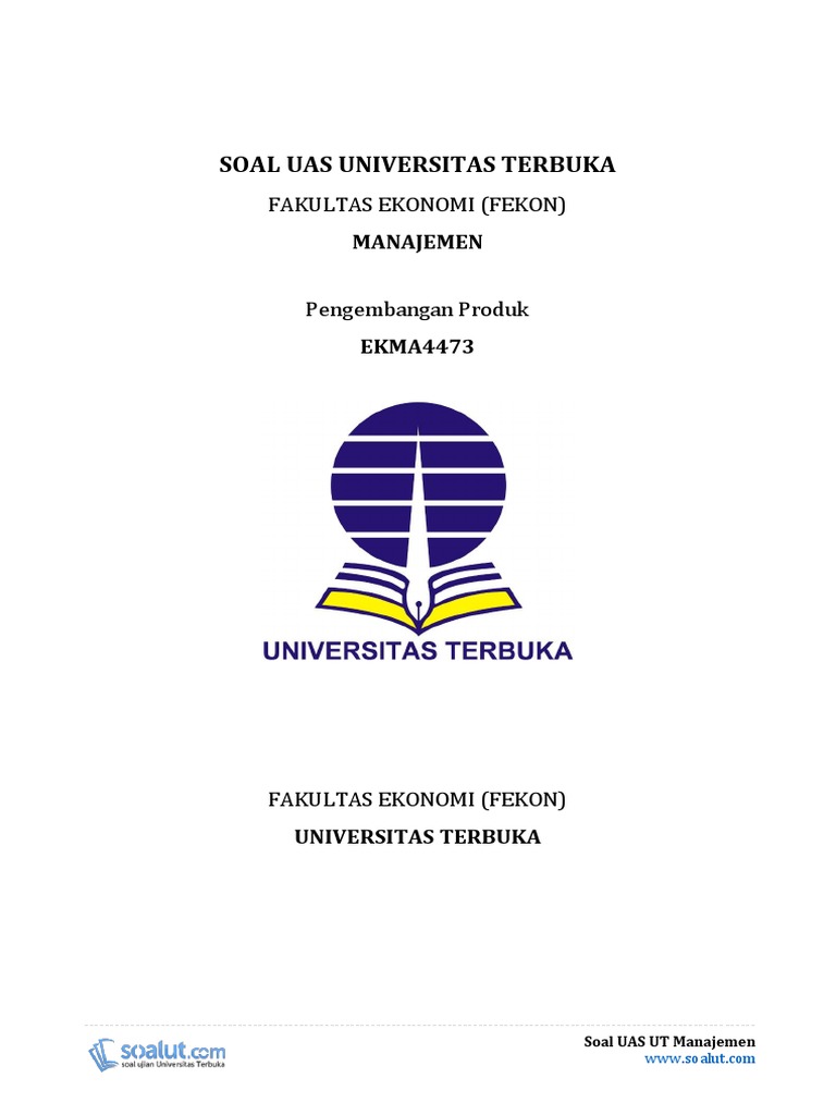 5 - Soal Ujian UT Manajemen EKMA4473 Pengembangan Produk | PDF