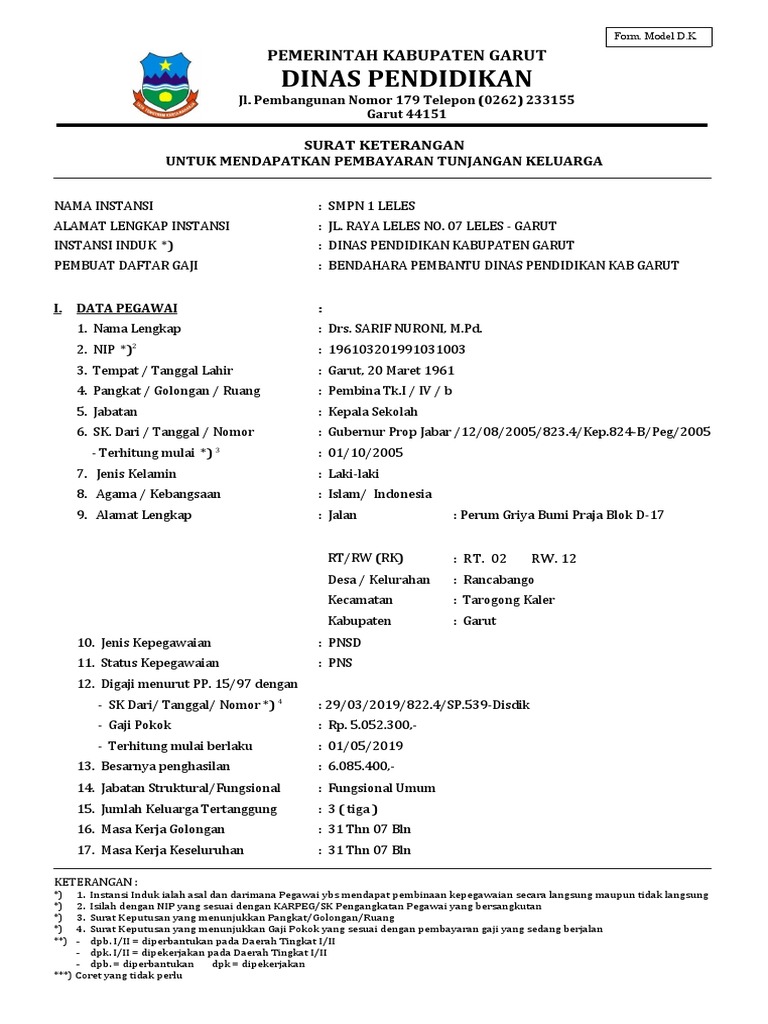 Contoh Skumptk 2021 | PDF