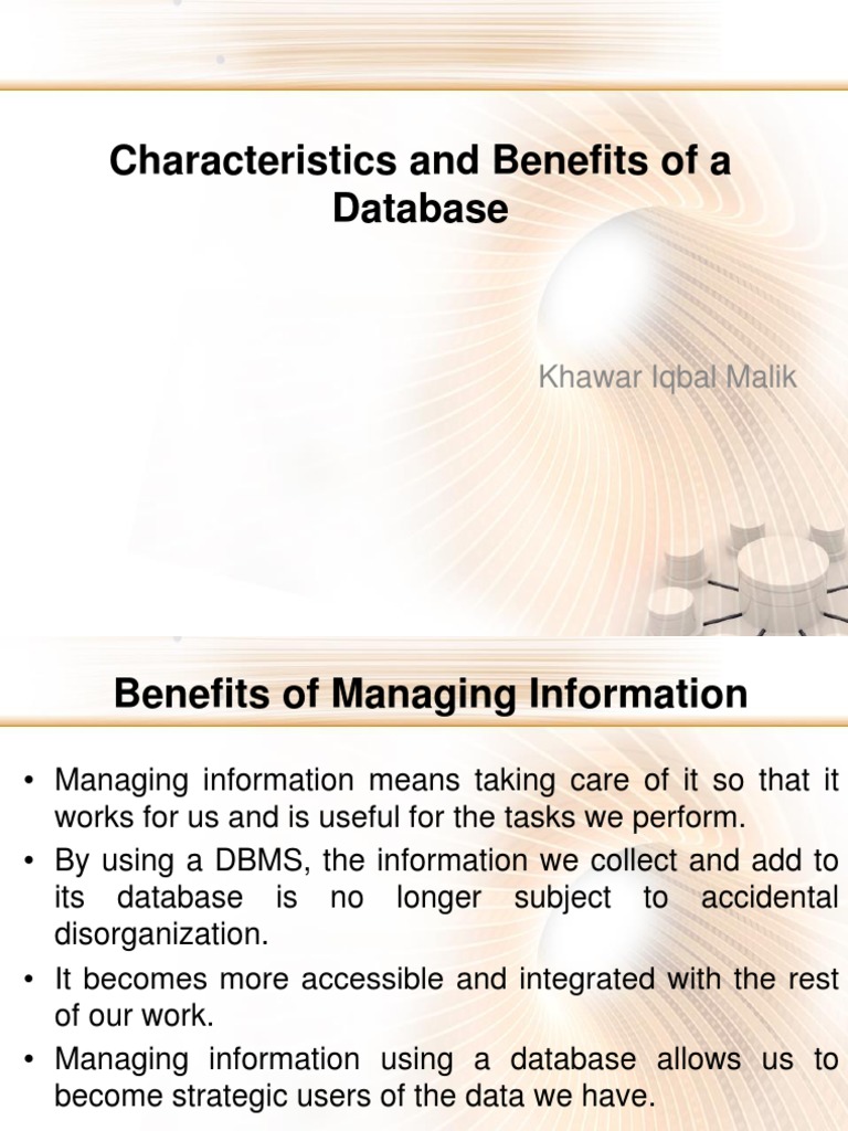 5 - Benefits of Database | PDF | Databases | Backup