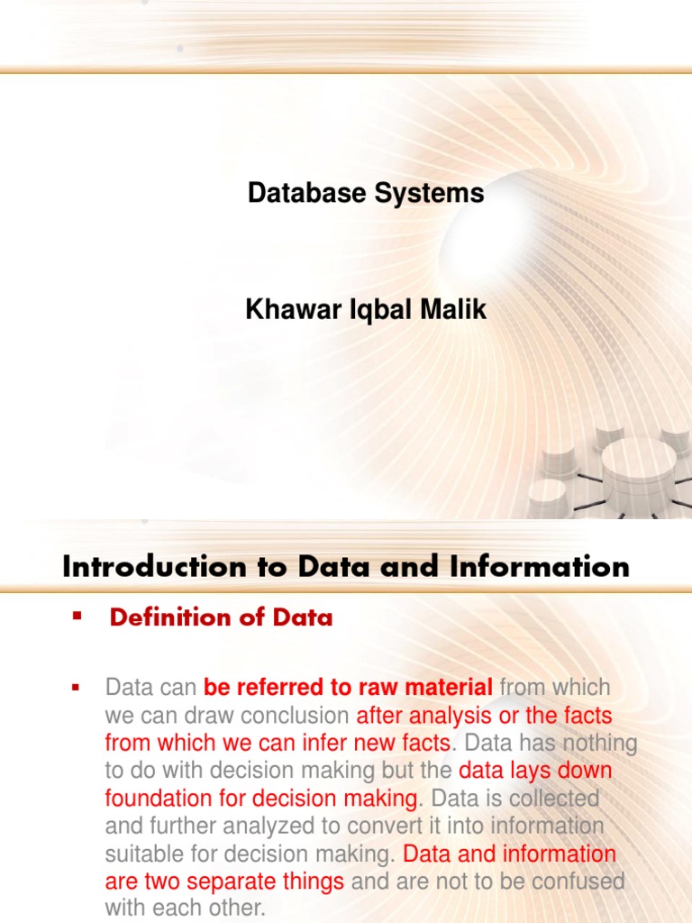 Introduction To Data and Information | PDF | Databases | Data