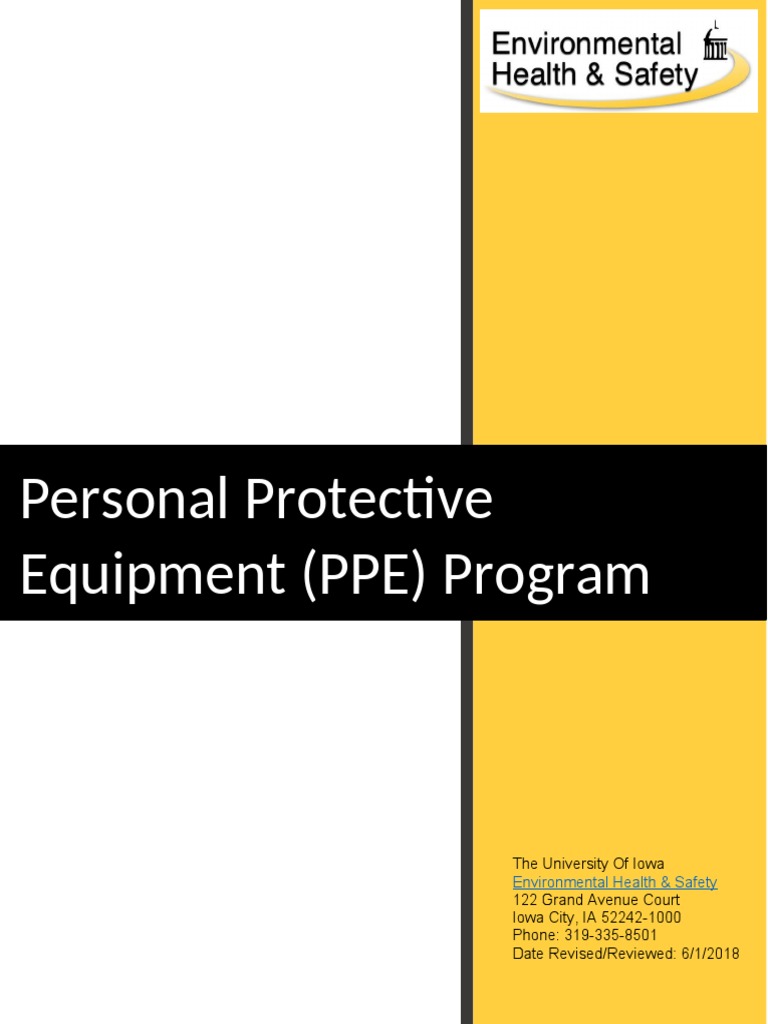 Personal Protective Equipment (PPE) Program | PDF | Personal Protective ...