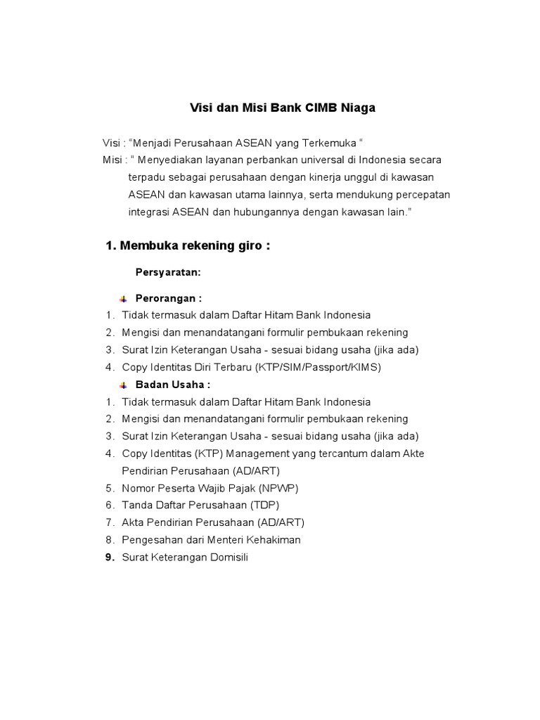 Bank CIMB Niaga | PDF