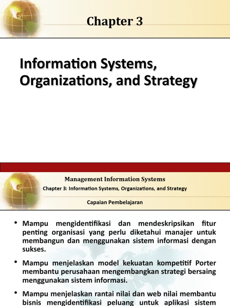 Information System, Organization Strategy | PDF | Competitive Advantage ...