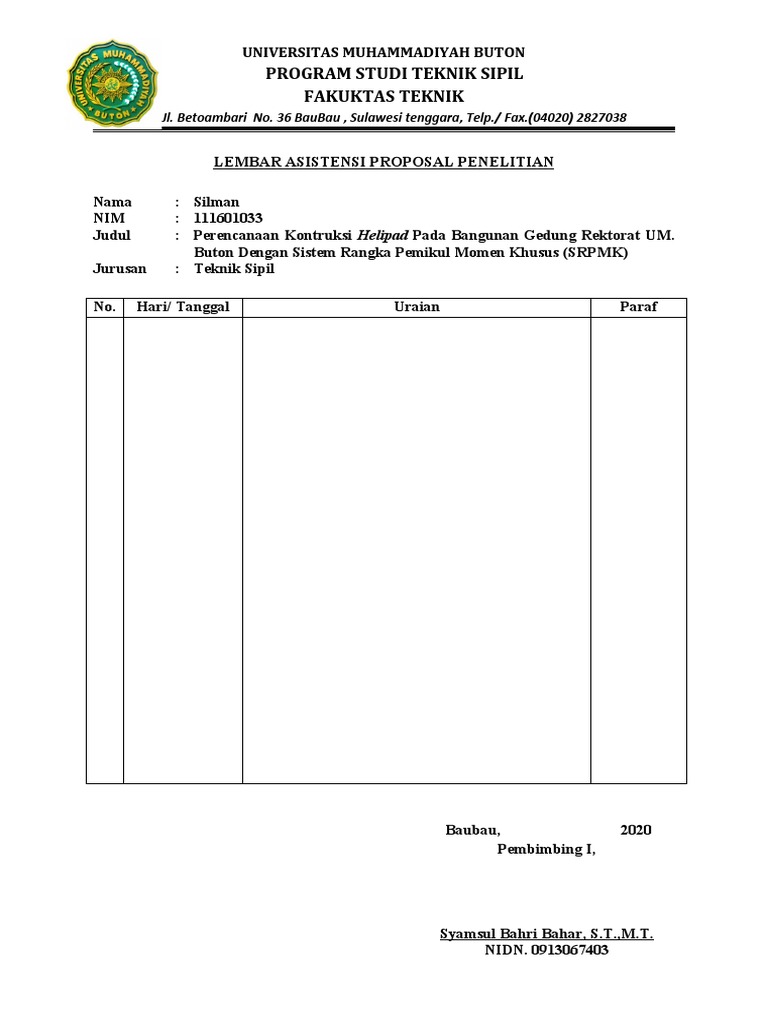 Lembar ACC - Proposal - A4 | PDF