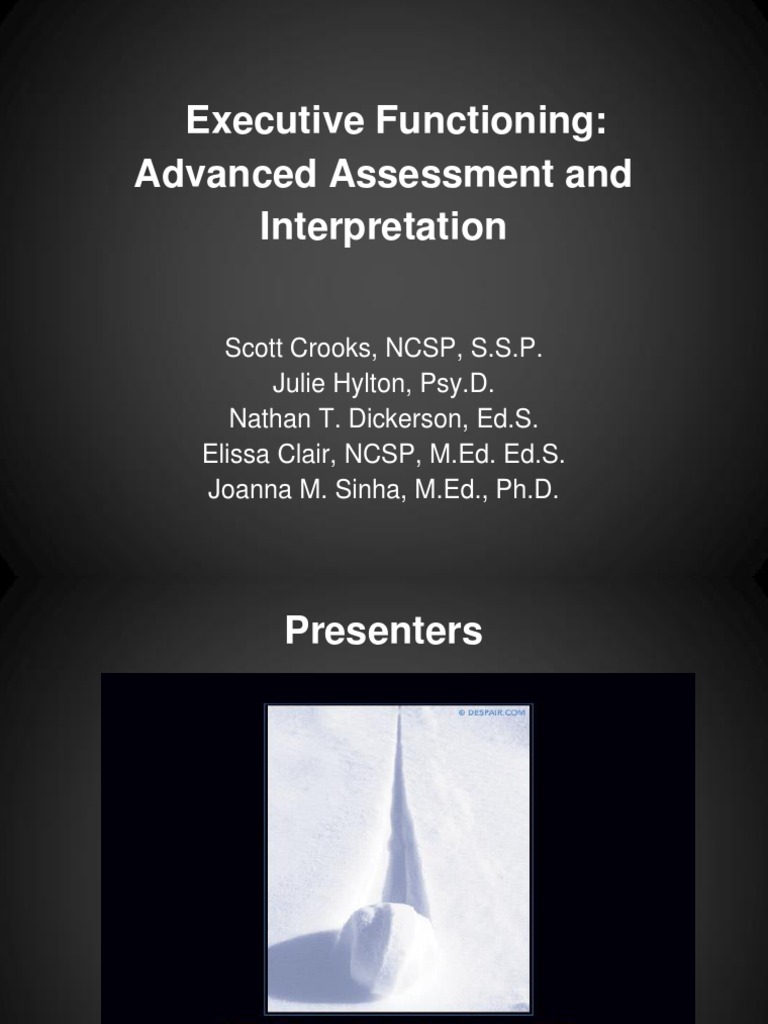 Executive Functioning - Advanced Assessment and Interpretation | PDF ...