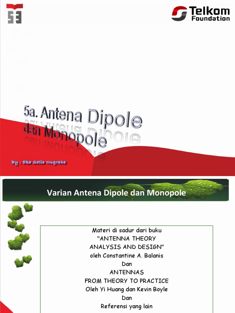 5a - Macam-Macam Antena - Dipole Dan Monopole Antenna | PDF