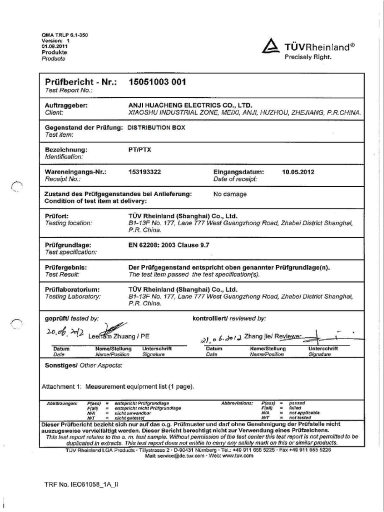 IP66 Certificate | PDF