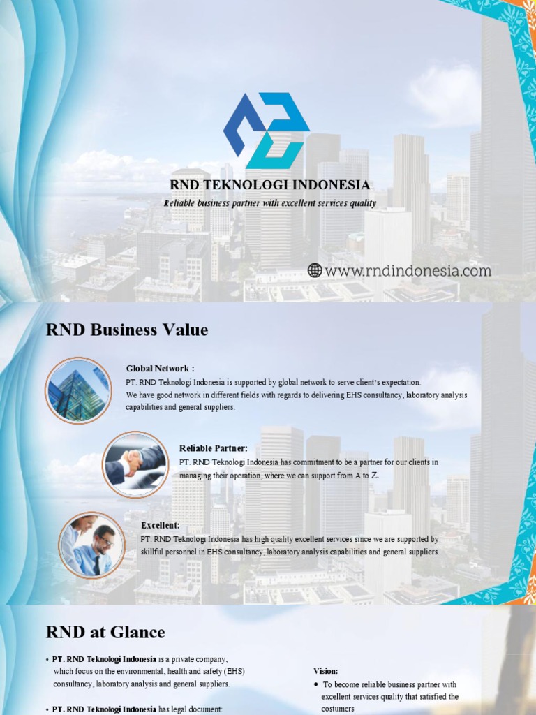 Presentasi Company Profile RND Teknologi Indonesia | PDF | Laboratories ...