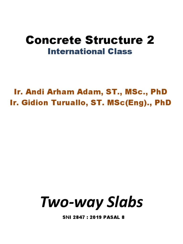 Two-Way Slab Design and Analysis Guide | PDF | Beam (Structure) | Bending