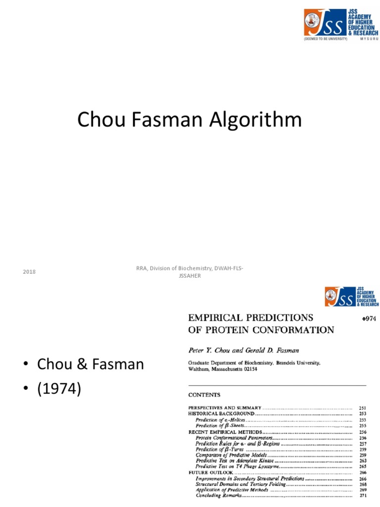 Chou Fasman Algorithm | PDF | Biomolecular Structure | Structural Biology
