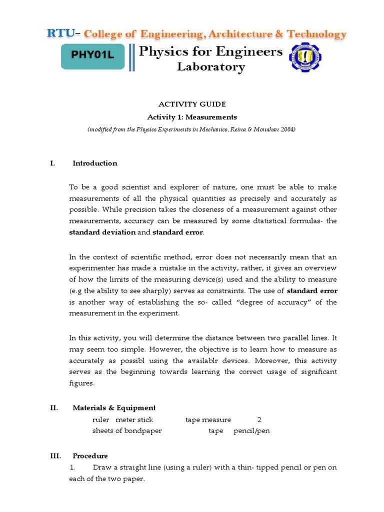 Activity 1 (Lab Report) - Alban, Ronel D. | PDF | Standard Deviation ...