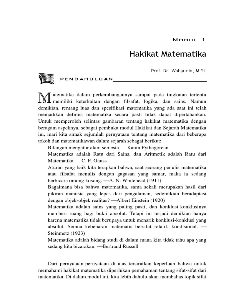 Hakikat dan Sifat Matematika Modern | PDF
