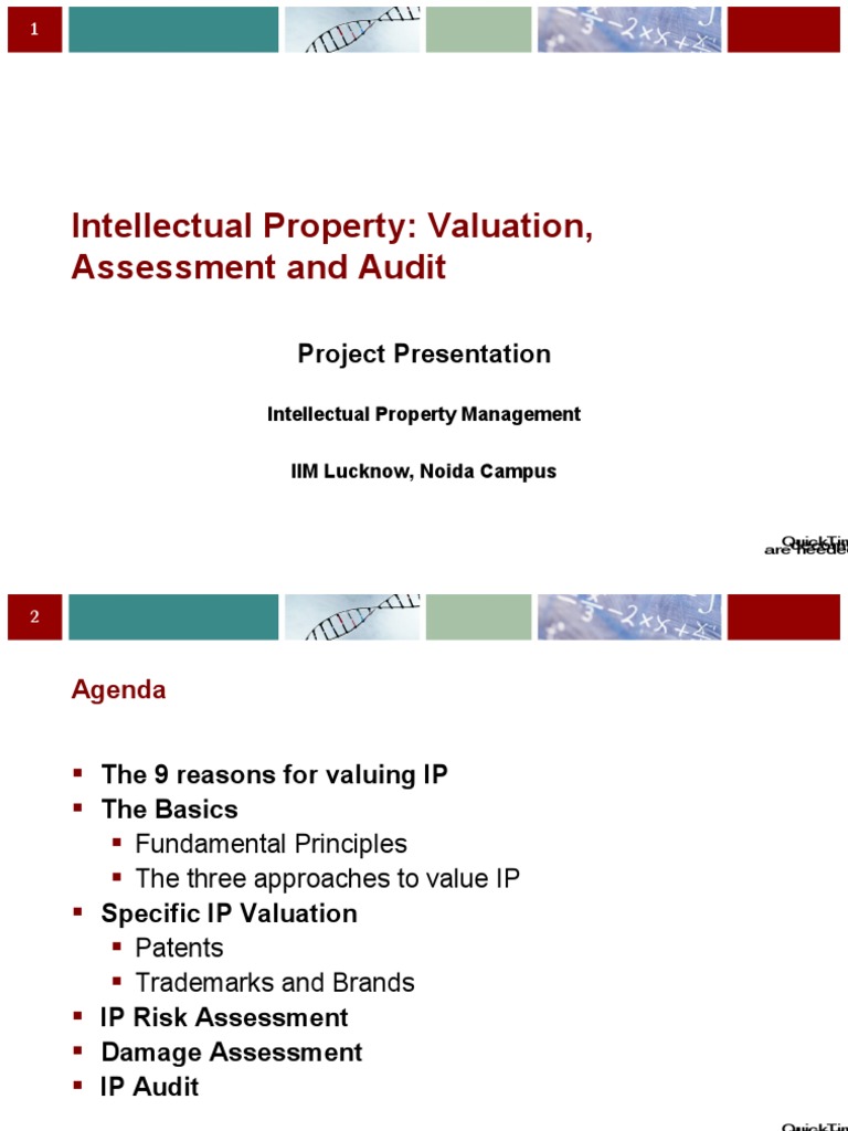 Valuation of Patents | PDF | Valuation (Finance) | Intellectual Property