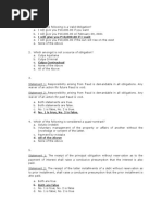 MIDTERM EXAMINATIONS On OBLICON | PDF | Law Of Obligations | Legal Remedy