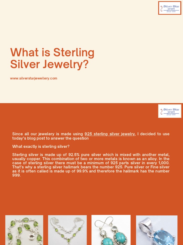 What Is Sterling Silver Jewelry? | PDF