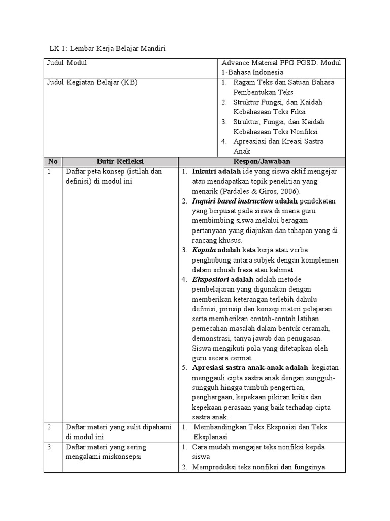 LK 1 - Modul 1 | PDF