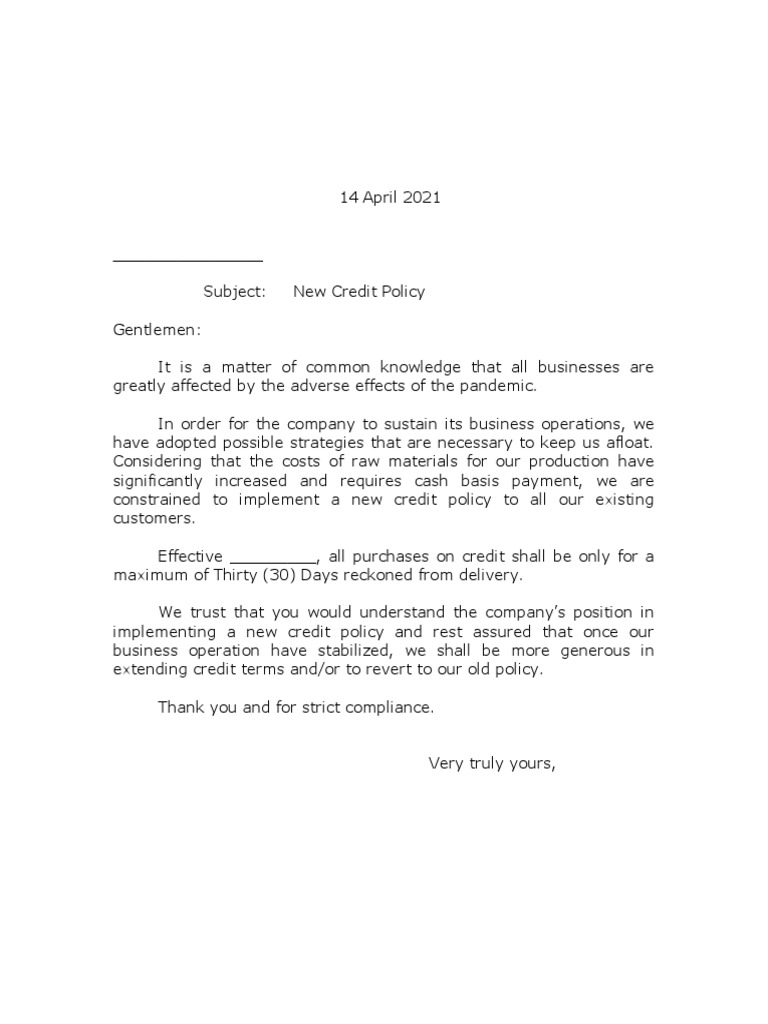Letter To RAS Customer 14 April 2021 | PDF