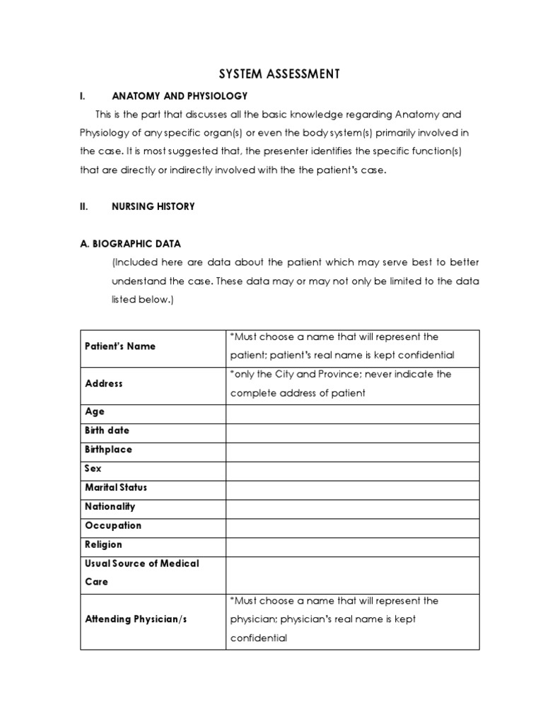 SYSTEM ASSESSMENT Guide | PDF | Patient | Health Care