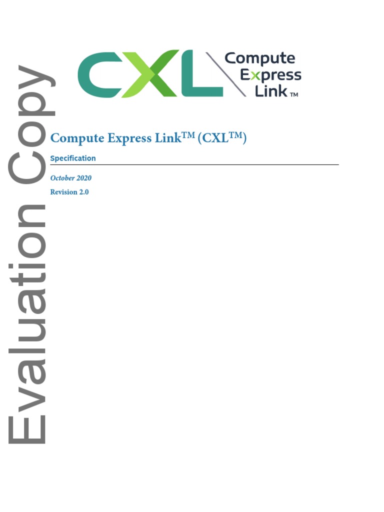 CXL 2.0 | PDF | Copyright | Specification (Technical Standard)