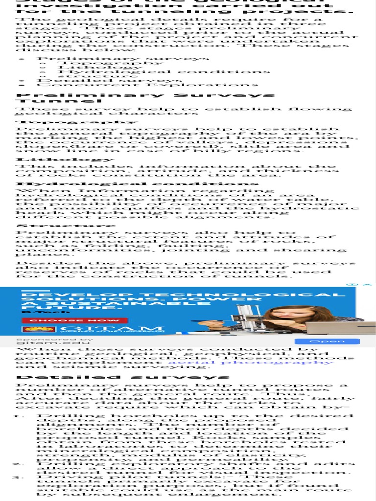 Tunnel 3 Types and Classification of Tunnel and Purposes | PDF | Tunnel ...