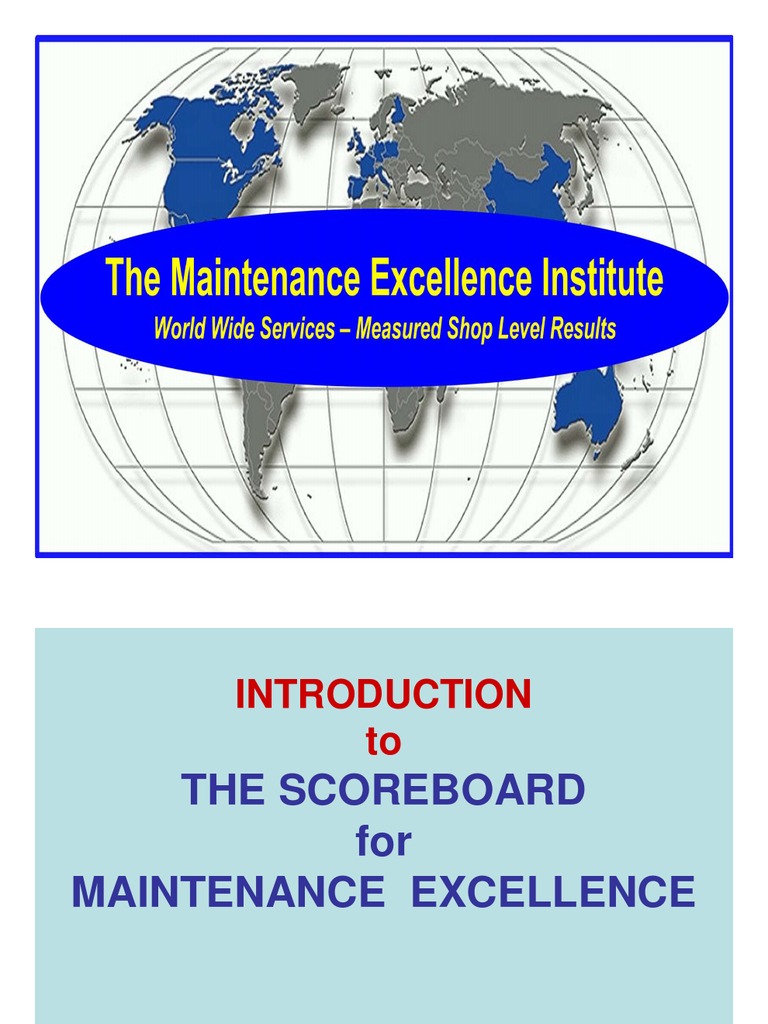 Scoreboard For Maintenance Excellence | PDF | Performance Indicator ...
