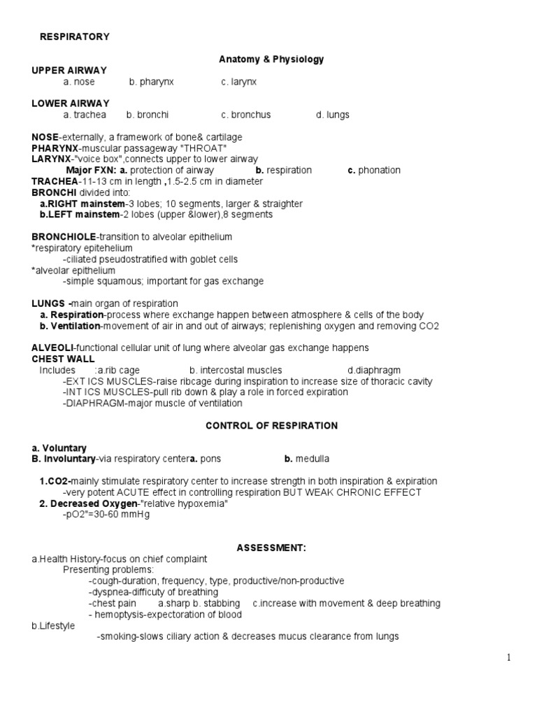 Respiratory Module | PDF | Respiratory Tract | Respiratory System