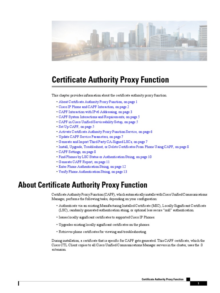 Certificate Authority Proxy Function | PDF | I Pv6 | Proxy Server