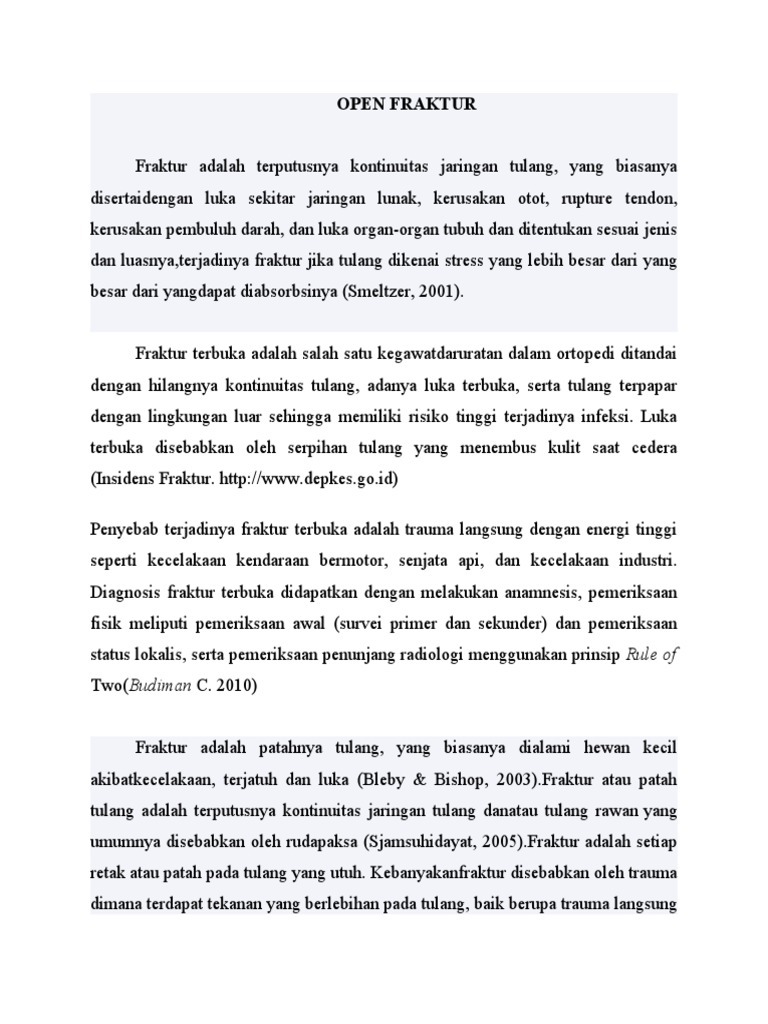 Open Fraktur | PDF