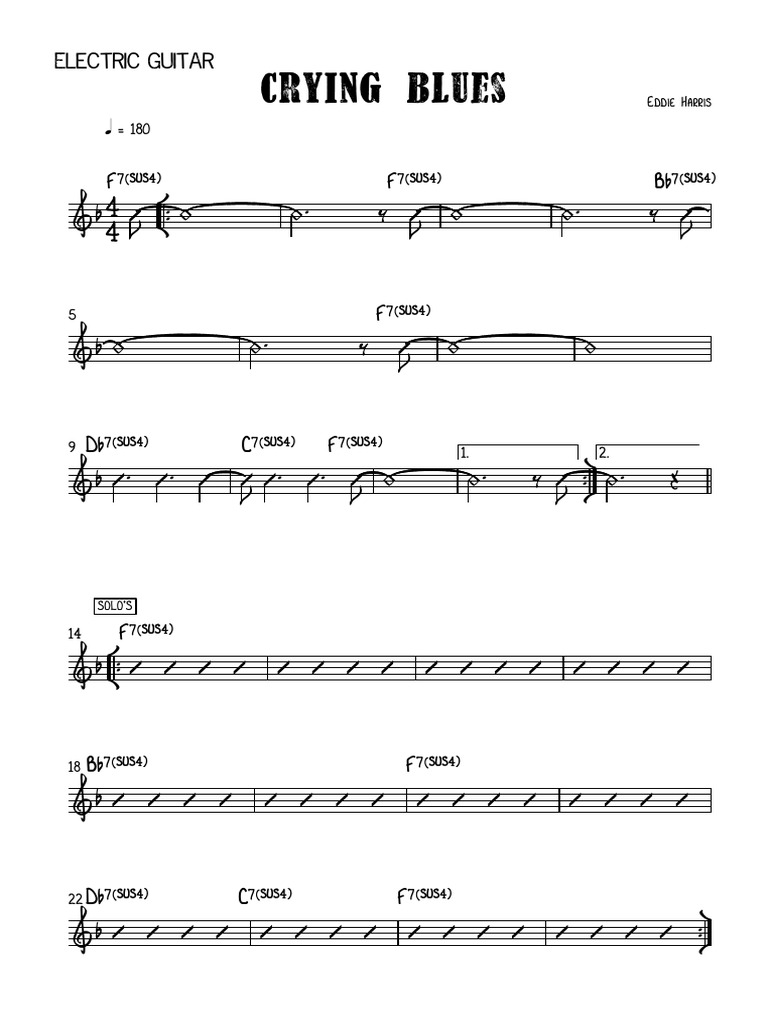 Crying Blues - Electric Guitar 2 | PDF