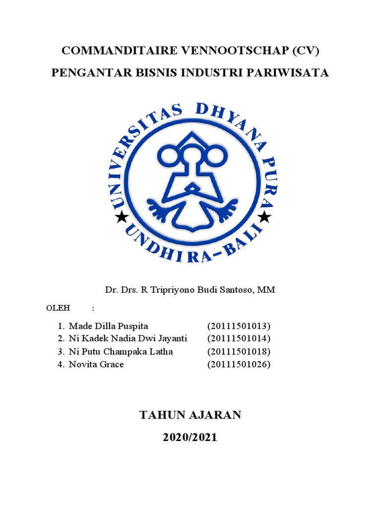 Commanditaire Vennootschap (CV) | PDF