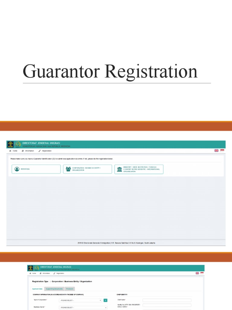 Guide Guarantor Registration en | PDF