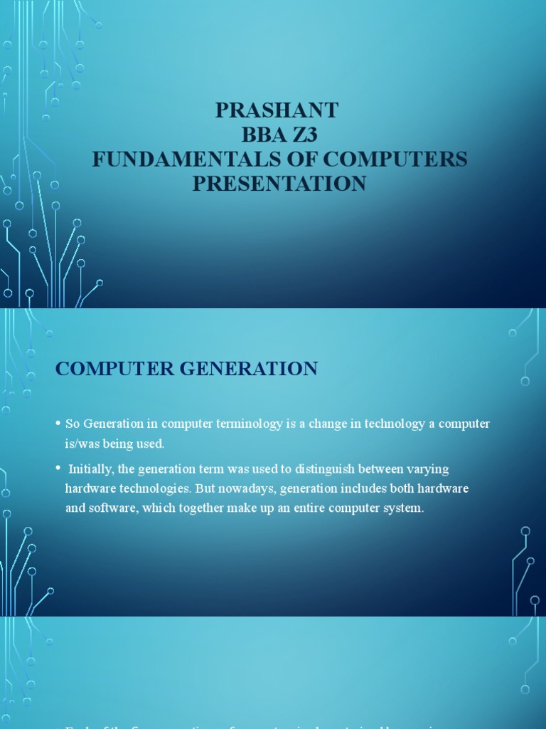 Generations of Computer | PDF