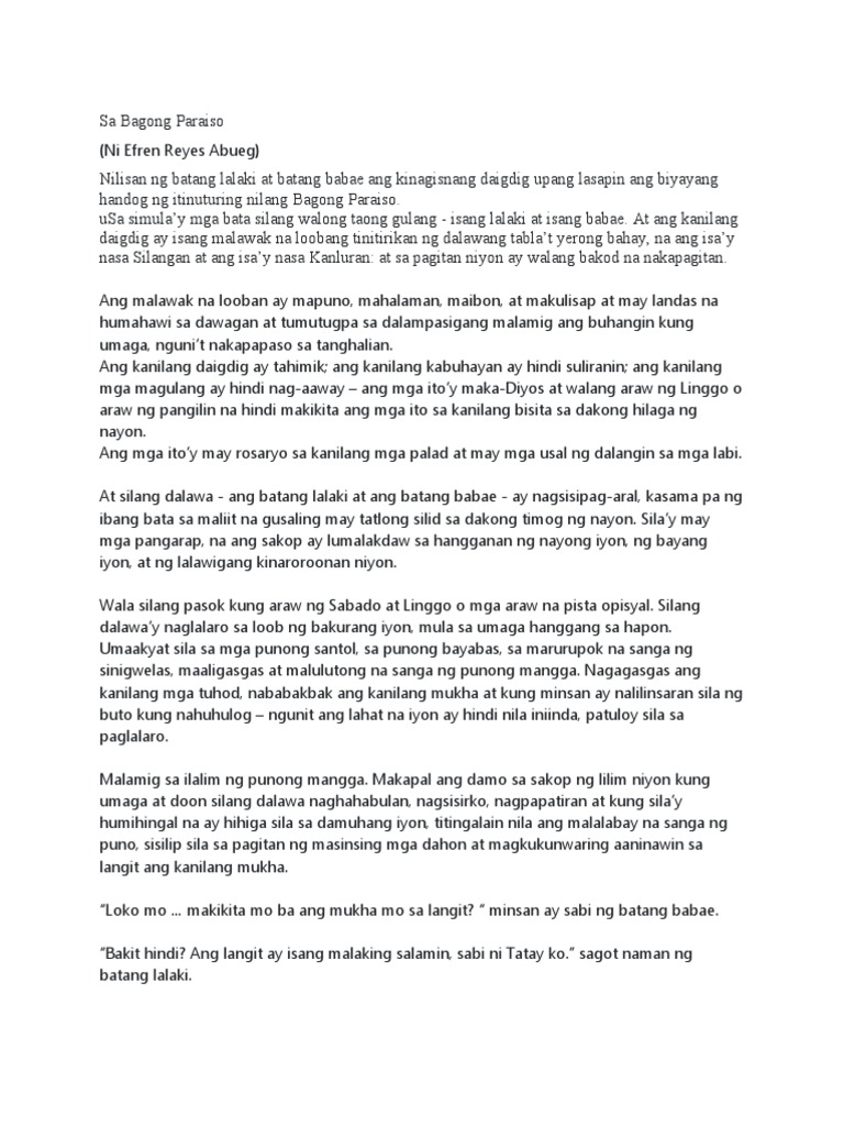 Sa Bagong Paraiso | PDF