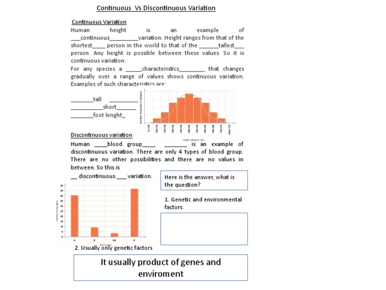 Discontinuous Vs Continuous Worksheet........ | PDF | Wellness
