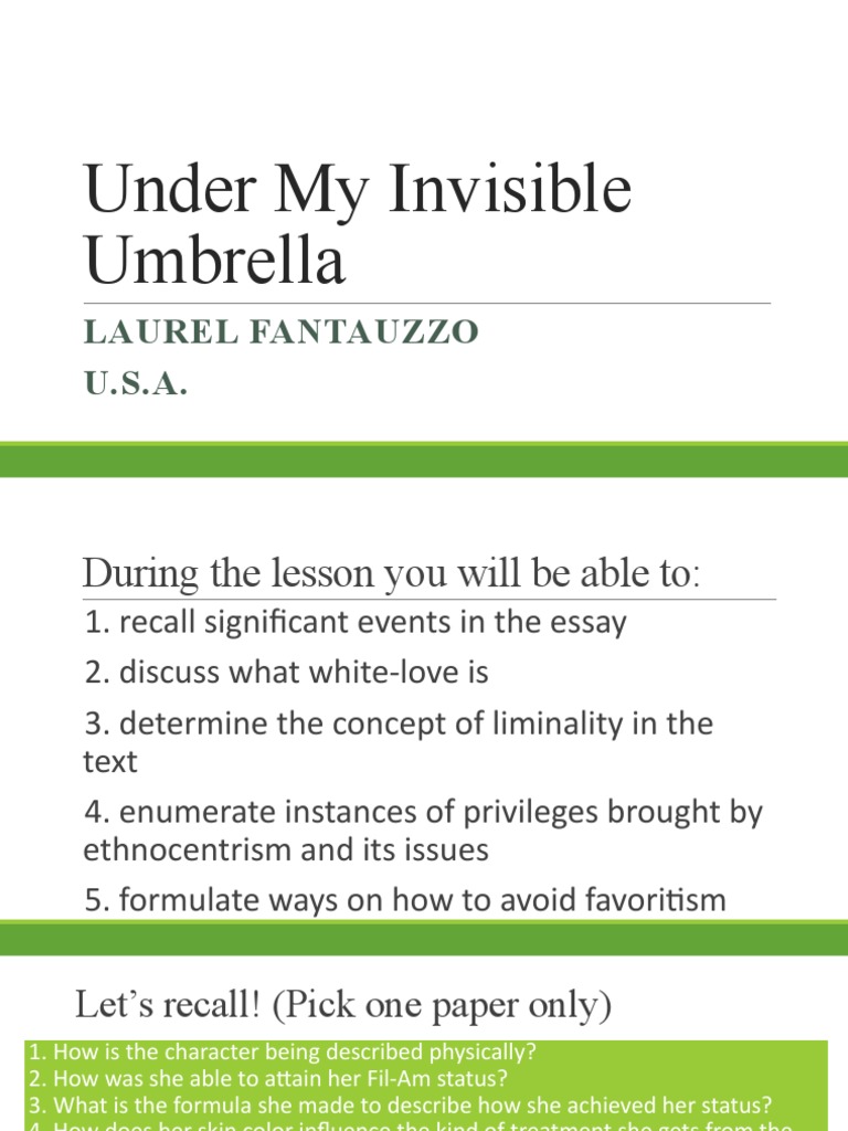 Co Under My Invisible Umbrella | PDF | Whiteness Studies