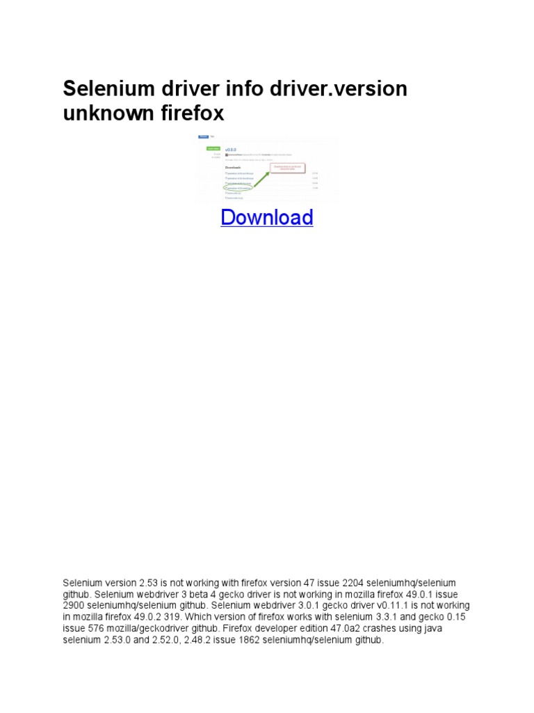 Selenium Firefox Compatibility Issues | PDF | Selenium (Software) | System Software