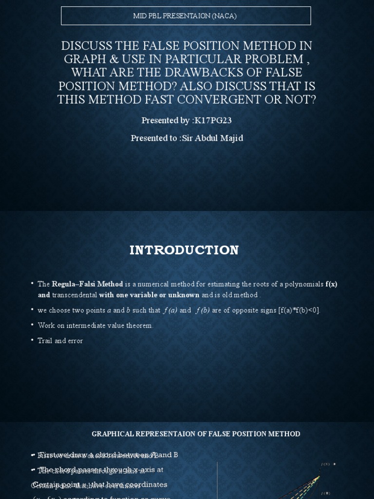False Position Method | PDF | Mathematical Relations | Analysis