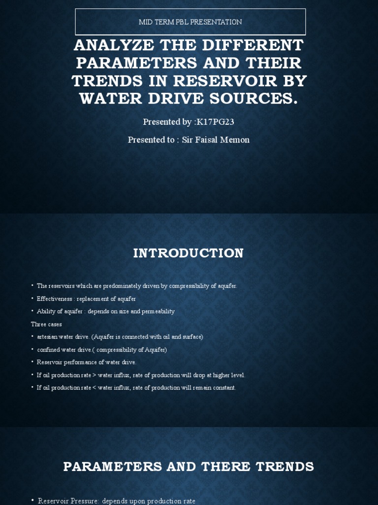 Reservoir Water Drive Analysis | PDF | Petroleum Reservoir | Aquifer