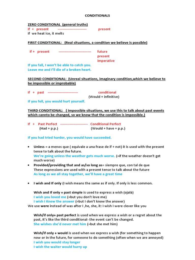 Conditionals Grammar | PDF | Language Mechanics | Grammar